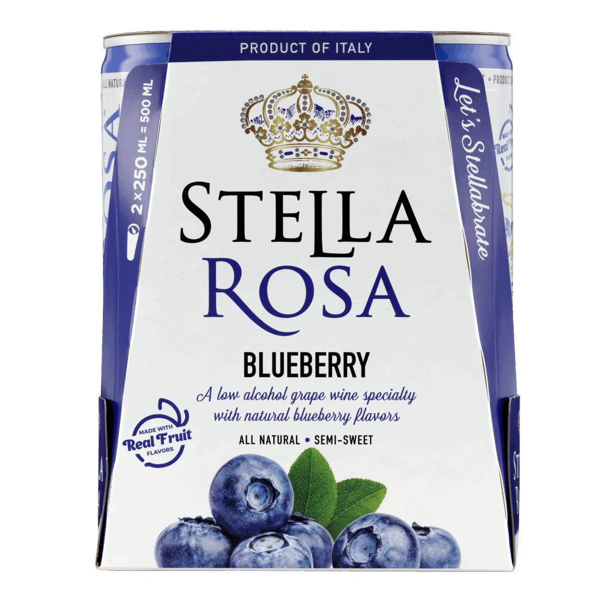 Stella Rosa Blueberry Semi Sweet Red Wine 2Pk/250 ml - Stella Rosa